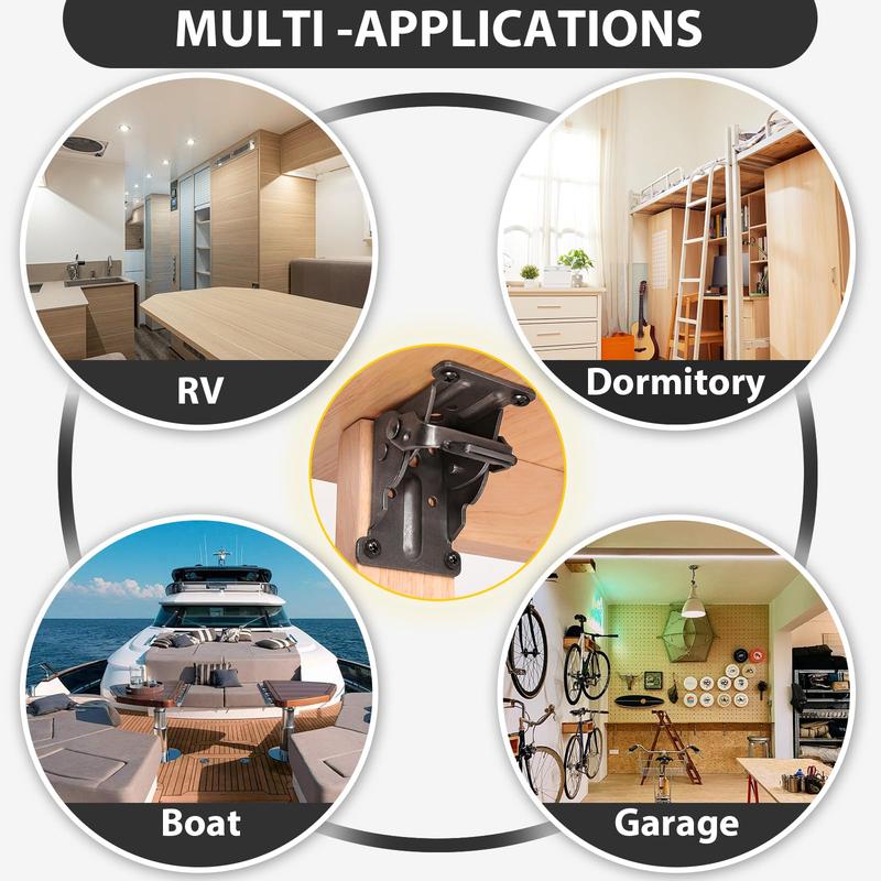 Heavy-Duty Folding Table Leg Brackets with Self-Locking Hinges – Tevclq